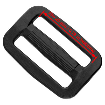 3 Bar Tri Glide Sliders Buckles Fasteners for 20 mm / 0.78 in Webbing Strap, Backpack, Bag ...
