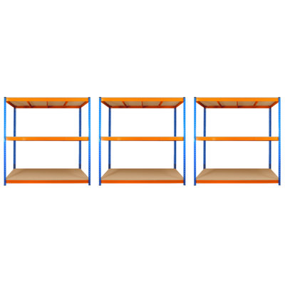 3 Bays of 3 Tier ULTRA HEAVY DUTY Storage Racking 1800h x 1800w x 600d ...