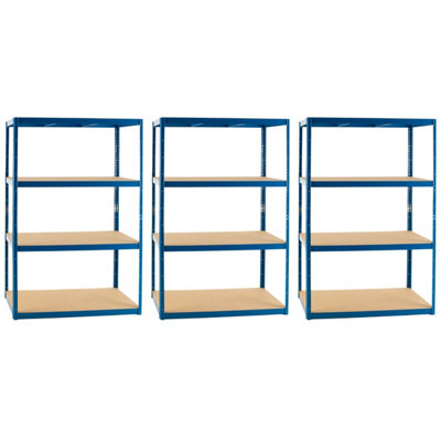 3 Bays of 4 Tier Everyday Storage Shelving 1800h x 1200w x 600d mm ...