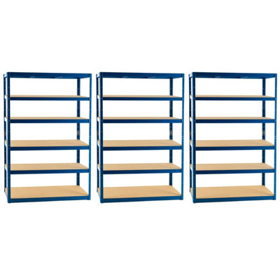 3 Bays of 6 Tier Everyday Storage Shelving 1800h x 1200w x 450d mm ...