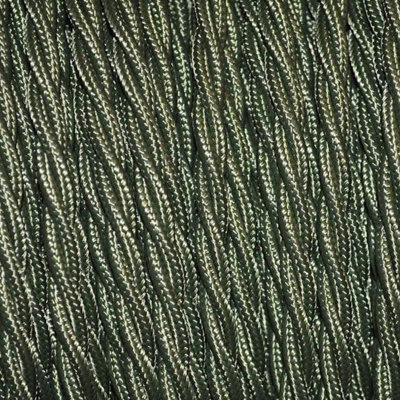 3 Core Twisted Electric Cable 0.75mm Army Green Fabric Covered Wire 10M ...