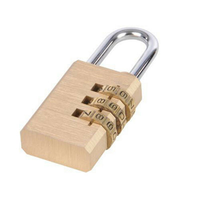 3 Digit Combination Padlock Brass Shackle Diameter 5mm