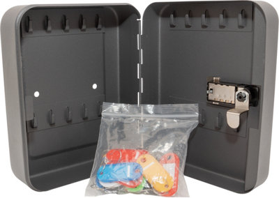 3-Digit Combination Steel Home Office Key Storage Safe Box with Colour ...