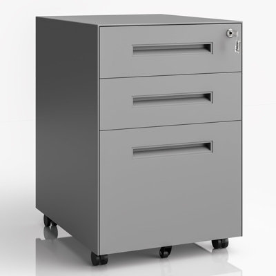 Rolling File Drawer Bush Business Mobile File Cabinet - 3 Drawer ...