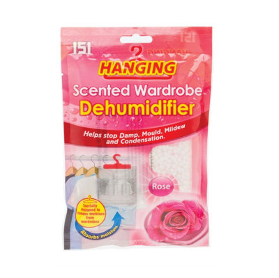 3 Hanging Wardrobe Dehumidifier Bags Scented Moisture Trap Crystals ...