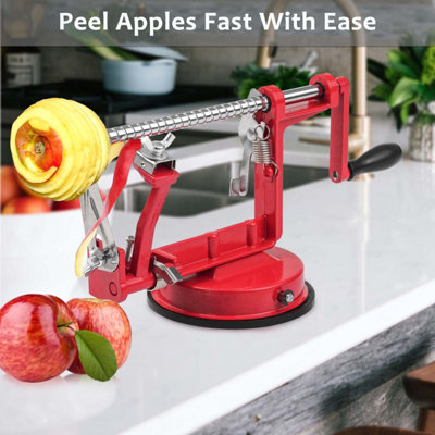 3 IN 1 APPLE PEELER SLICER CORER DICER CUTTER KITCHEN POTATO FRUIT ...