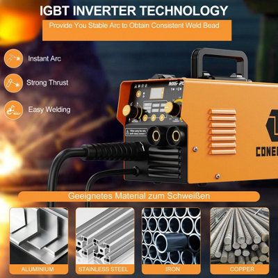 3 in 1 Automatic Mig 200A Welding Machine Lift-Tig MMA Gasless Digital ...