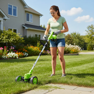 3 in 1 Cordless Grass Trimmer, Long Reach Telescopic with Blades ...