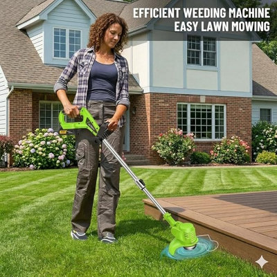 3 in 1 Cordless Grass Trimmer, Long Reach Telescopic with Blades ...