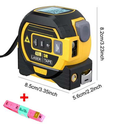 3-in-1 Digital Measuring Tape (5m) & Laser Distance Meter (40m) with ...