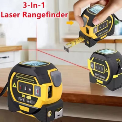 3-in-1 Digital Measuring Tape (5m) & Laser Distance Meter (40m) with ...