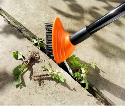 3-in-1 Garden Brush with Telescopic Handle, Wide & Narrow Bristle Brush ...