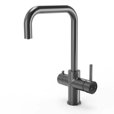 3-In-1 Hot Water Kitchen Tap With Tank & Filter, Gun Metal Grey - SIA ...