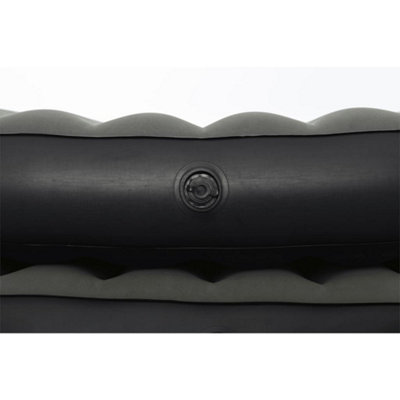 3-in-1 Inflatable Airbed Black and Grey 188x99x25 cm