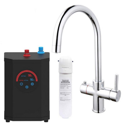 3 in 1 Instant Boiling Hot Water Kitchen Tap Curved Design Filter ...