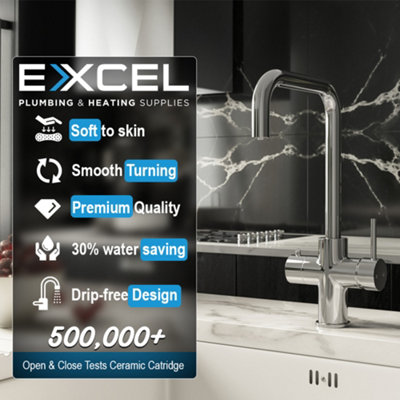 3 in 1 Instant Boiling Water Tap, 2.4L Boiler Unit & Carbon Water ...