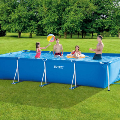 3 in 1 Intex rectangular frame pool with filter pump 28273 450 x 220 x ...