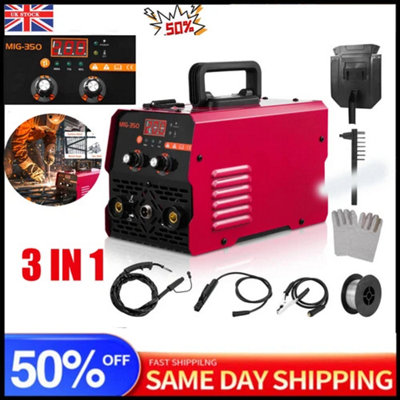 3-in-1 MIG Welder Inverter 350A MMA/TIG/MIG Gasless Welding Machine 220V