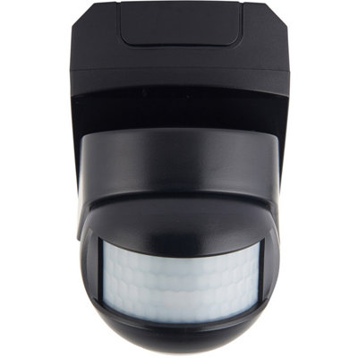 3-in-1 Outdoor PIR Sensor - Wall Ceiling or Corner Mounting - Matt Black
