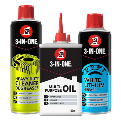 3-IN-ONE Leisure Bundle Drip Oil, Grease Spray & Degreaser Spray, 2 ...