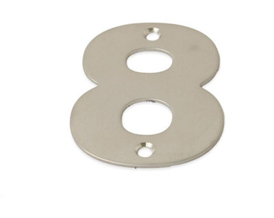 3 inch Brushed Stainless Steel House Number Silver Door Mount Signage ...