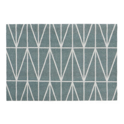3 Indoor Mats Machine Washable Doormats Sage Green Modern Geometric ...