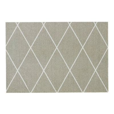 3 Indoor Mats Machine Washable Doormats Sage Green Modern Geometric ...