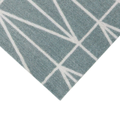 3 Indoor Mats Machine Washable Doormats Sage Green Modern Geometric ...
