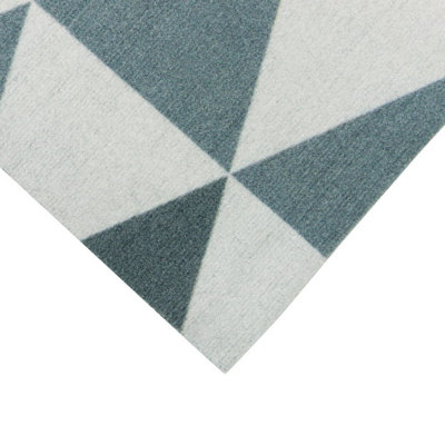 3 Indoor Mats Machine Washable Doormats Sage Green Modern Geometric ...