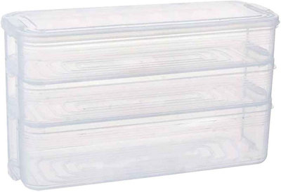 3 Layer Fridge Freezer Storage Box - Kitchen Cabinet Organizer ...