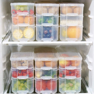 3 Layer Fridge Freezer Storage Box - Kitchen Cabinet Organizer ...