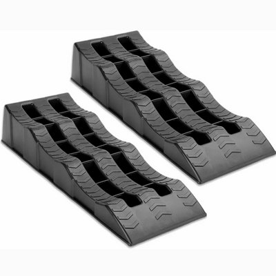 3 Levels Low Profile Car Ramps, Small Portable Car Lift Ramp