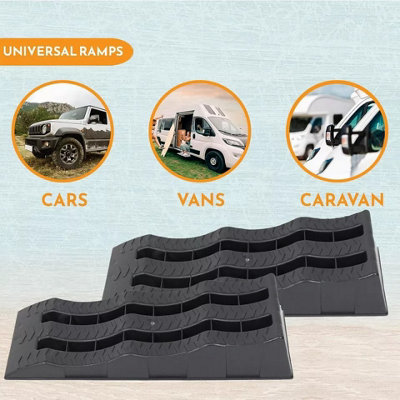 3 Levels Low Profile Car Ramps, Small Portable Car Lift Ramp