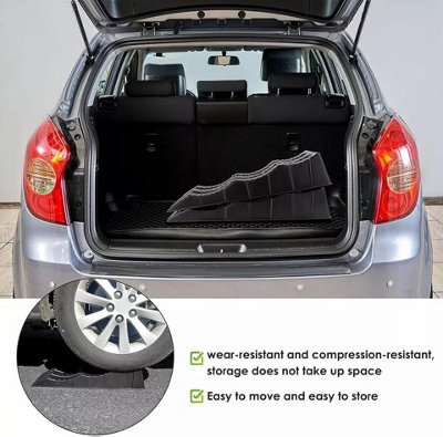 3 Levels Low Profile Car Ramps, Small Portable Car Lift Ramp