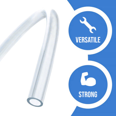 3 m / 9.75 ft of 16 mm Clear PVC Food Grade Hose - Flexible Non-Toxic ...