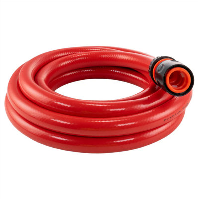 3 Meters Red Water Hose Set 12.5mm Pipe with 2 Black Connectors