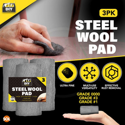 3 Meters Steel Wire Wool Grade 0000,1,3, 3 x 1 Meter Steel Wool Mice ...