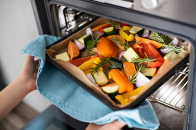3 Oven Roasting Trays Non Stick Oven Dish Tray With Wire Cooking Rack ...