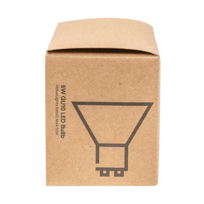 3 Pack GU10 White Thermal Plastic Spotlight LED 5W Cool White 4500K ...