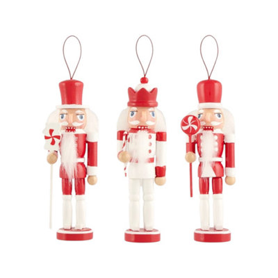 3 Pack Hanging Tree Candy Cane Nutcrackers