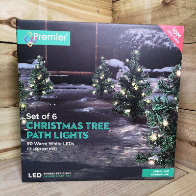 3 Pack of 6 (18) 30cm LED Lit Premier Christmas Tree Path Lights (15 ...