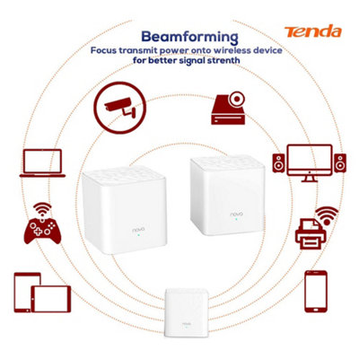 3 Pack Tenda Nova Whole Home Mesh WIFI System for Smart Home