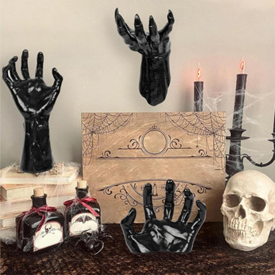 3-Pack Wall-Mounted Devil Hand Figurines Halloween Decorations