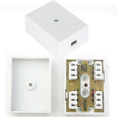 3 Pair/6 Way IDC Junction Box BT Telephone Phone Cable Coupler Socket ...