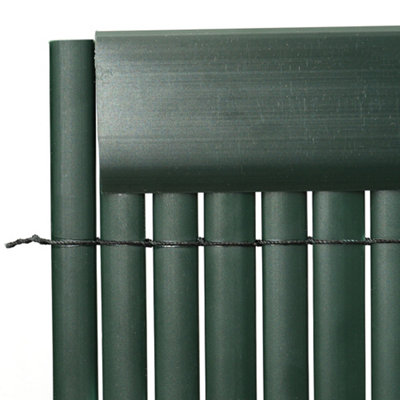 3 Pcs Green PVC Garden Panel Slats Fence Fence