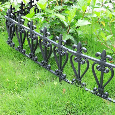 3 Pcs Plastic Picket Fence Garden Lawn Edging fence Plant Edge Border