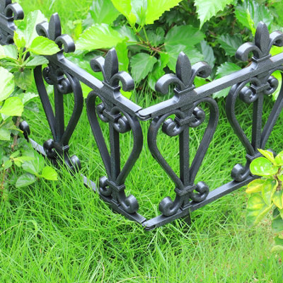 3 Pcs Plastic Picket Fence Garden Lawn Edging fence Plant Edge Border