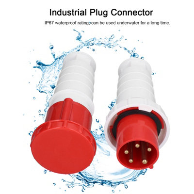 3-Phase 5-Core Waterproof Industrial Aviation Plug Connector 380V/415V ...