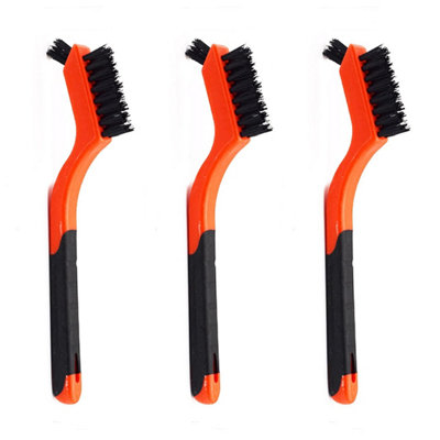 3-Piece Nylon Cleaning Brush Set with Small Wire Brushes for Rust ...