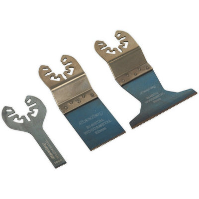 3 Piece Quick Change Multi-Tool Cutting Blade Set - Bi-Metal Cutting ...